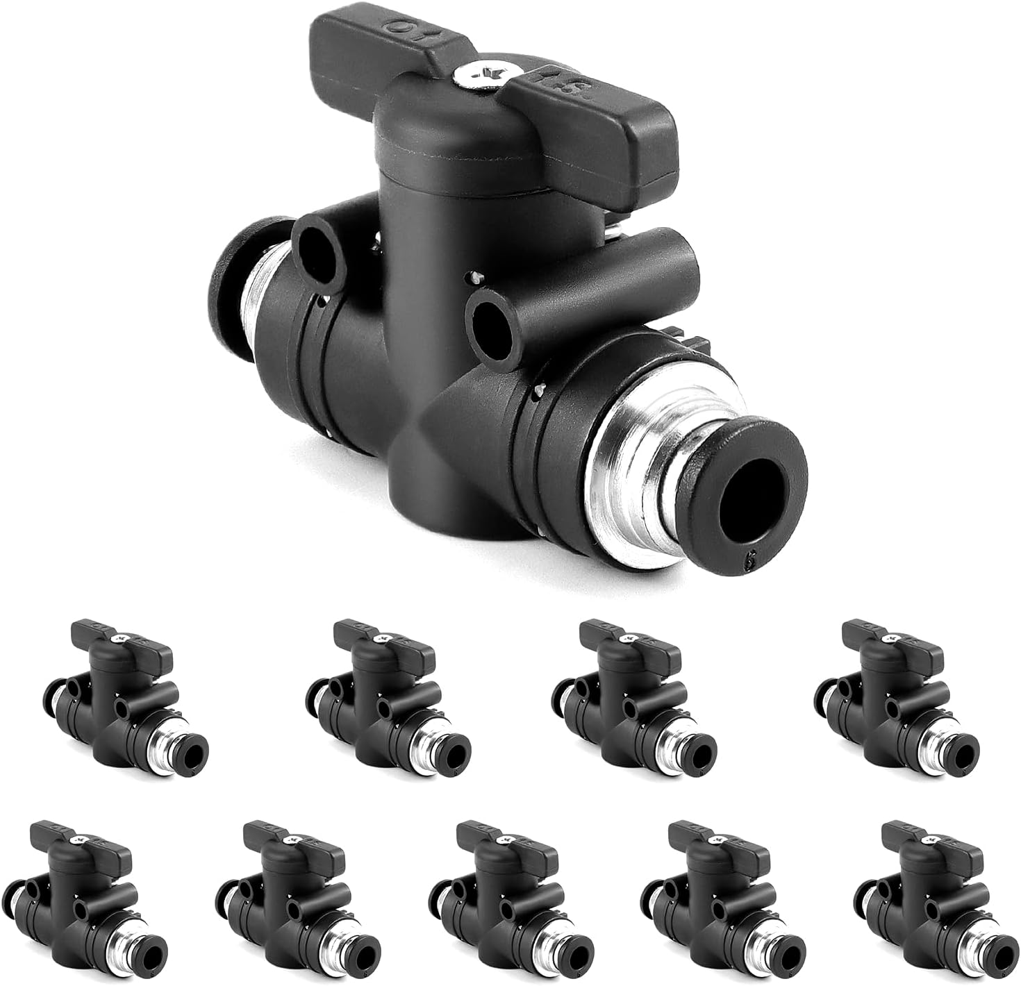 Amazon.com: QWORK Push to Connect Valve, 10 Pcs 6mm Plastic Straight ...