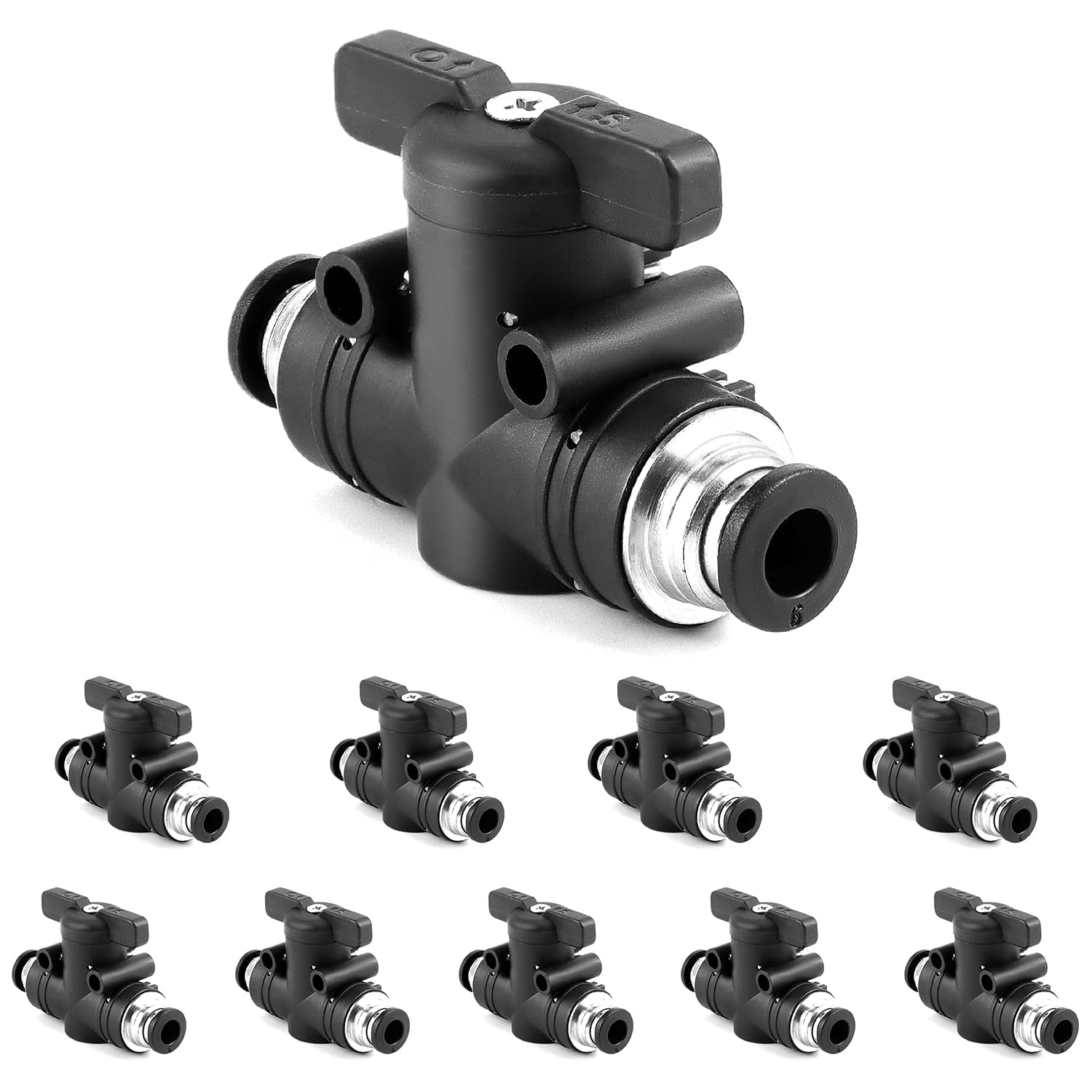 Amazon.com: QWORK Push to Connect Valve, 10 Pcs 6mm Plastic Straight ...