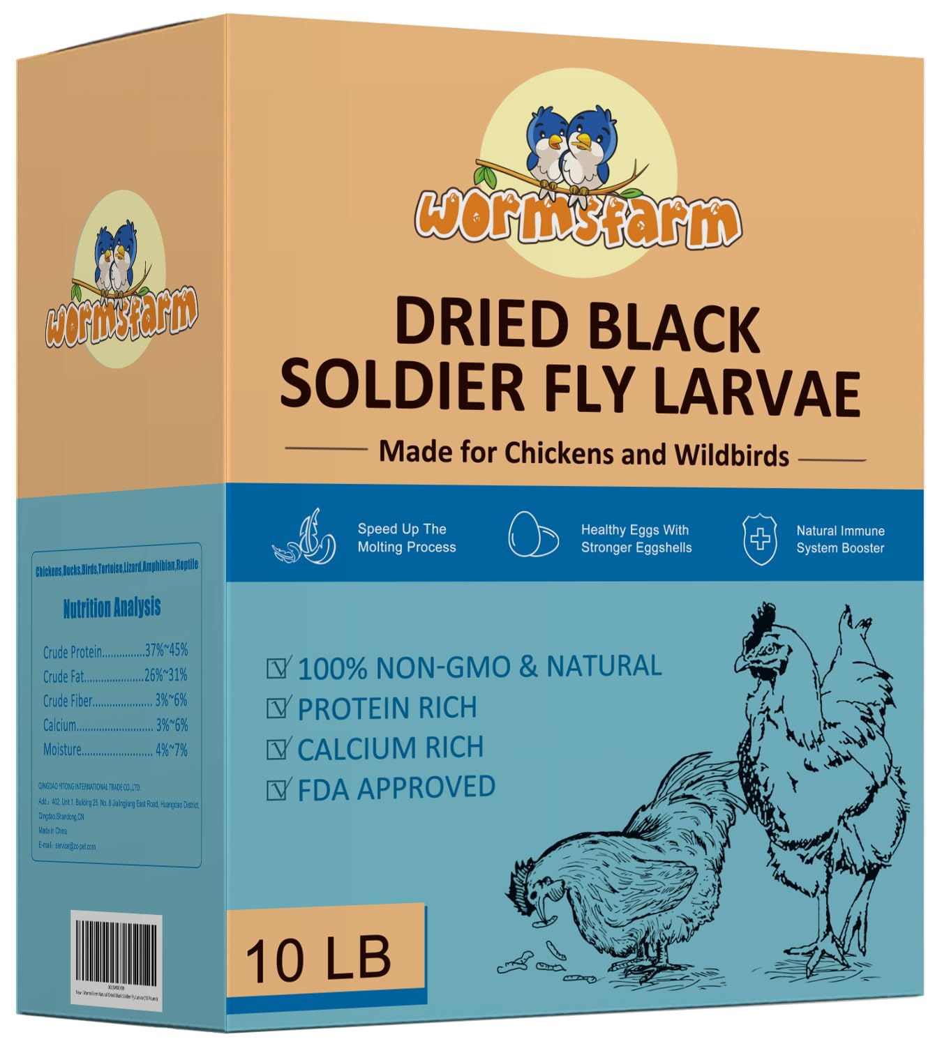 Snapklik.com : WormsFarm 10lb Dried Black Soldier Fly Larvae Treat For ...