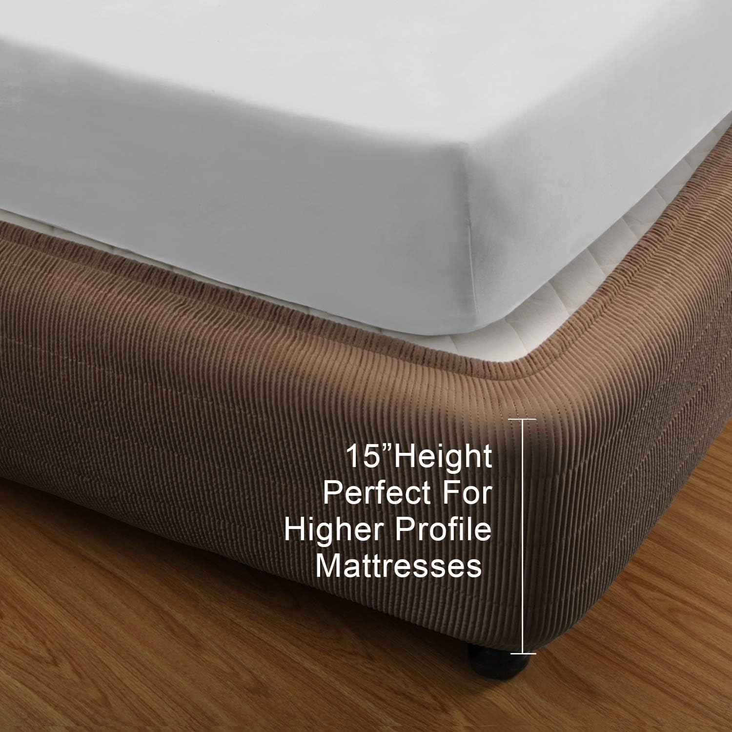 Amazon.com: Marquess Box Spring Cover- Wrap Around Elastic, Vertical ...