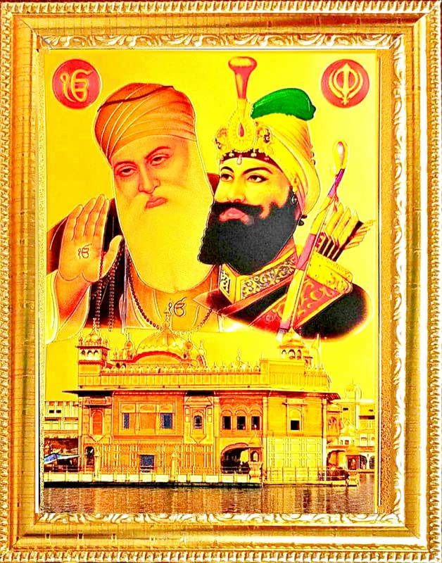 VCARTNOW Guru Gobind Singh, Guru Nanak Religious Photo Frame | God ...