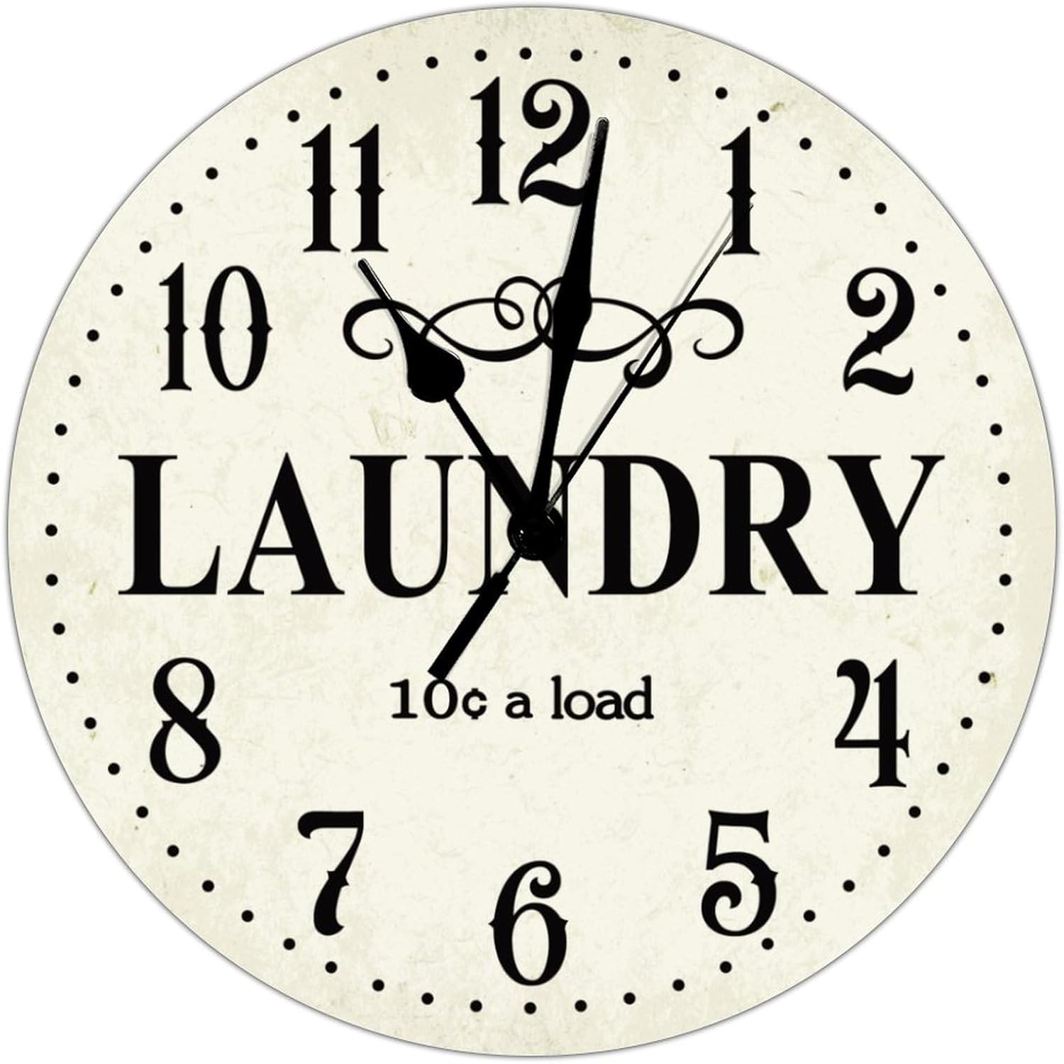 Amazon.com: Laundry Clock Laundry Room Clock Silent Wall Clock 12 inch ...