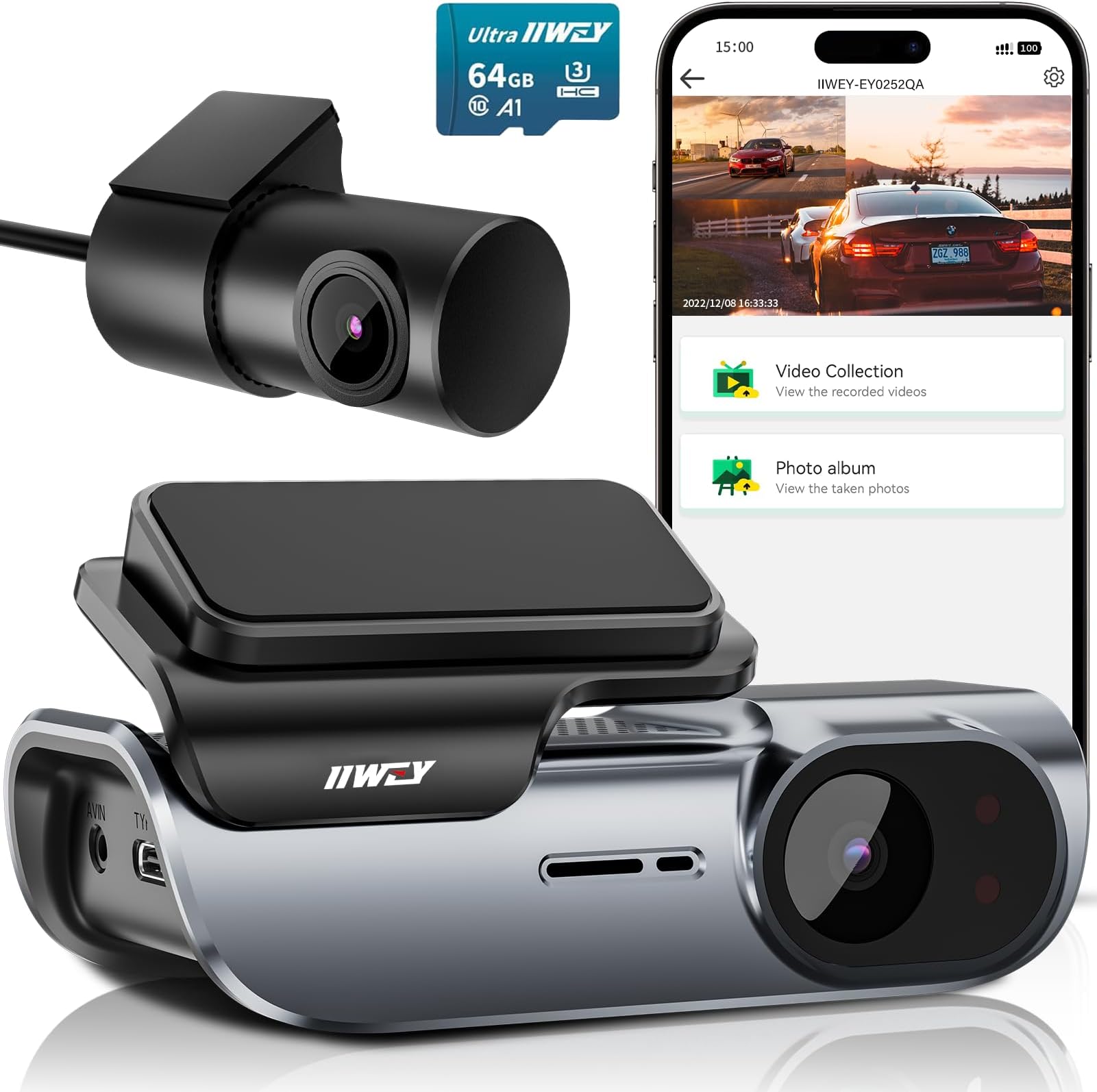 Nextbase DUO HD – Full 1080p Front and Back Dual Lens DVR In-Car Dash ...