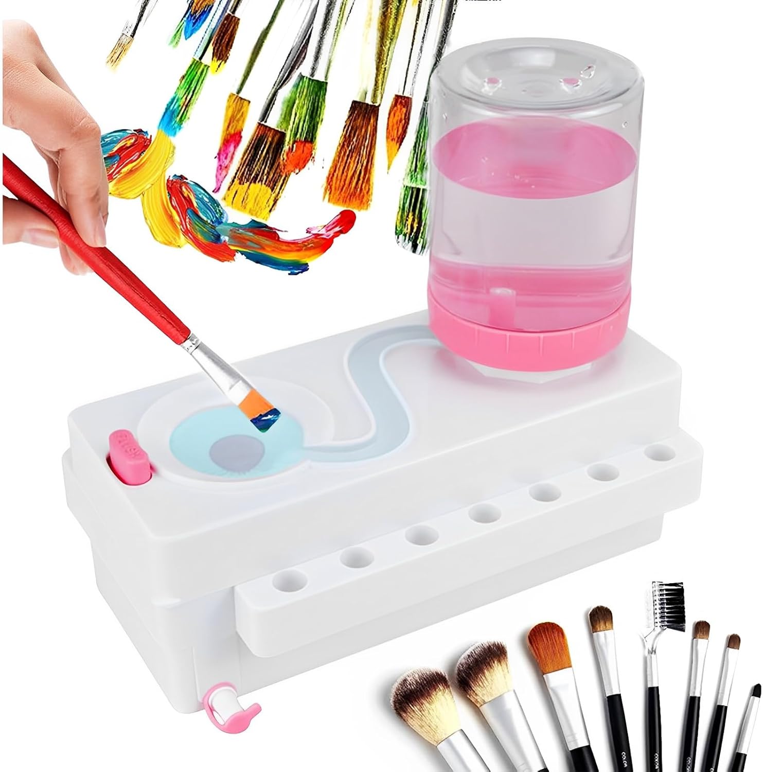 Amazon.com: Brush Rinser, Paint Brush Cleaner Art Supplies, Water Cycle ...