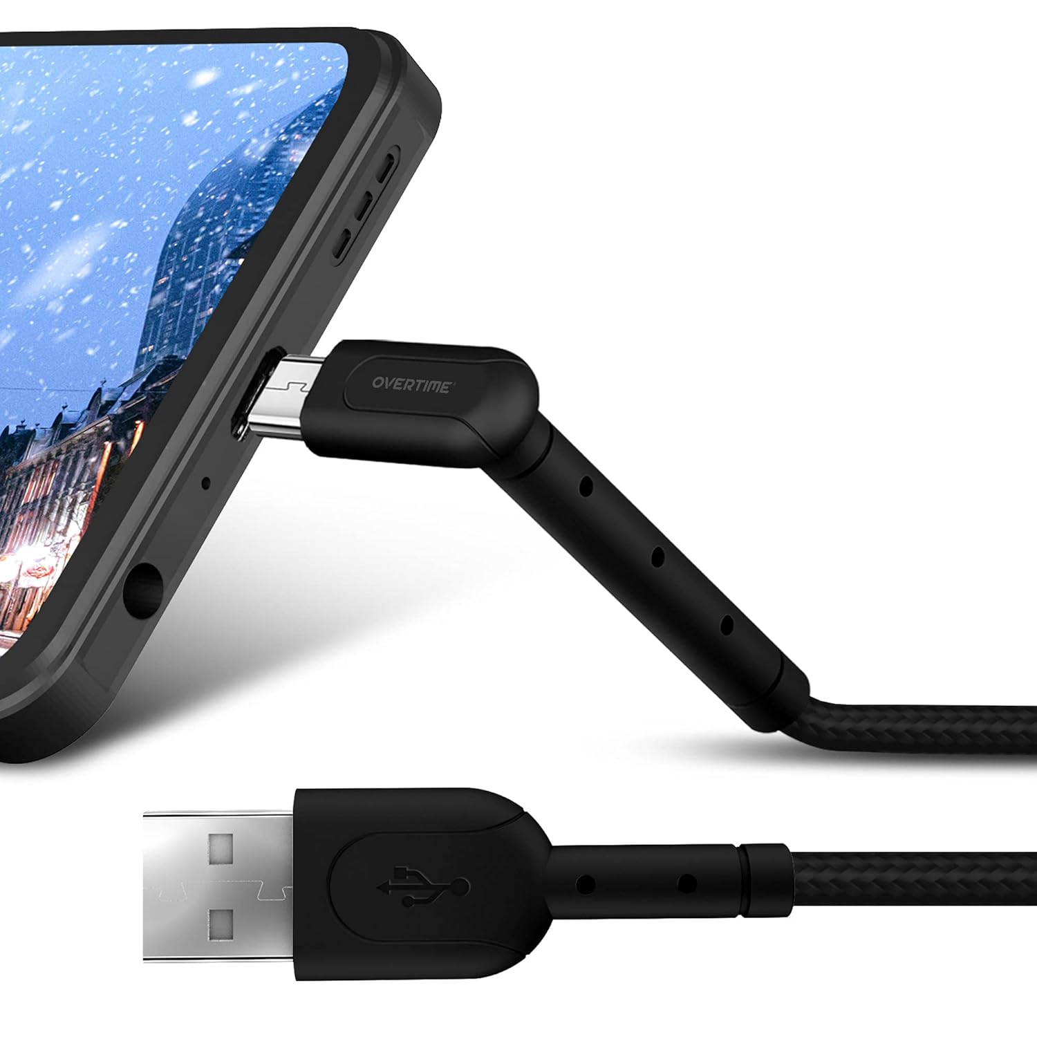 Amazon.com: Overtime Micro USB 90 Degree Charging Cable, Durable ...
