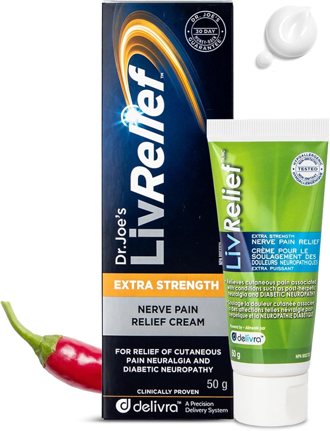 Amazon.com: LivRelief Nerve Pain Relief Extra Strength - 50g : Health ...