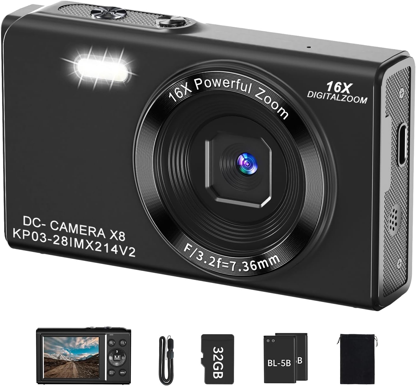 Amazon.com : Digital Camera Cheap, 4K 64MP Vlogging Camera with WiFi ...