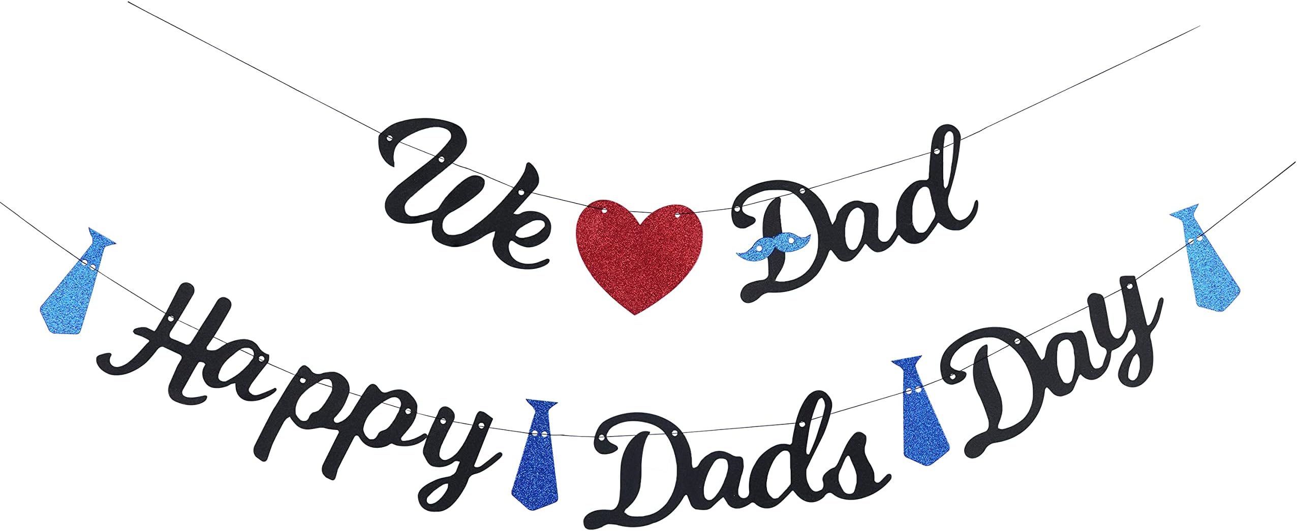 Amazon.com: Happy Father's Day Gold Banner Bunting Banner for Dad ...