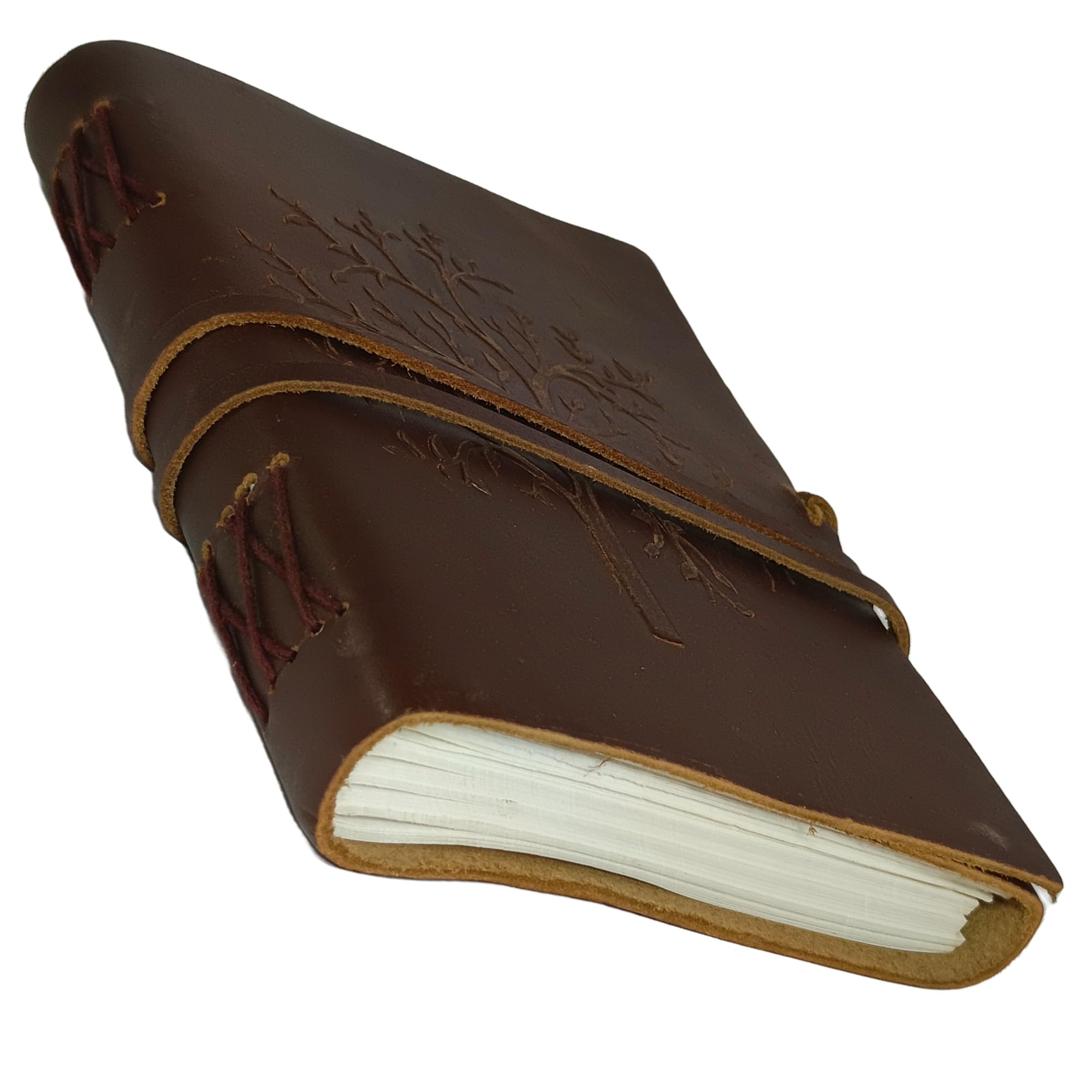 GLO EARTH Handmade Leather journal Note Book, Embossed Cover, (7x5 in ...