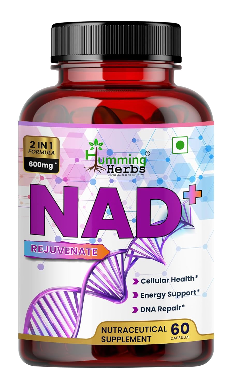 Humming Herbs NAD+ 600mg - Advanced Cellular Health & DNA Repair ...