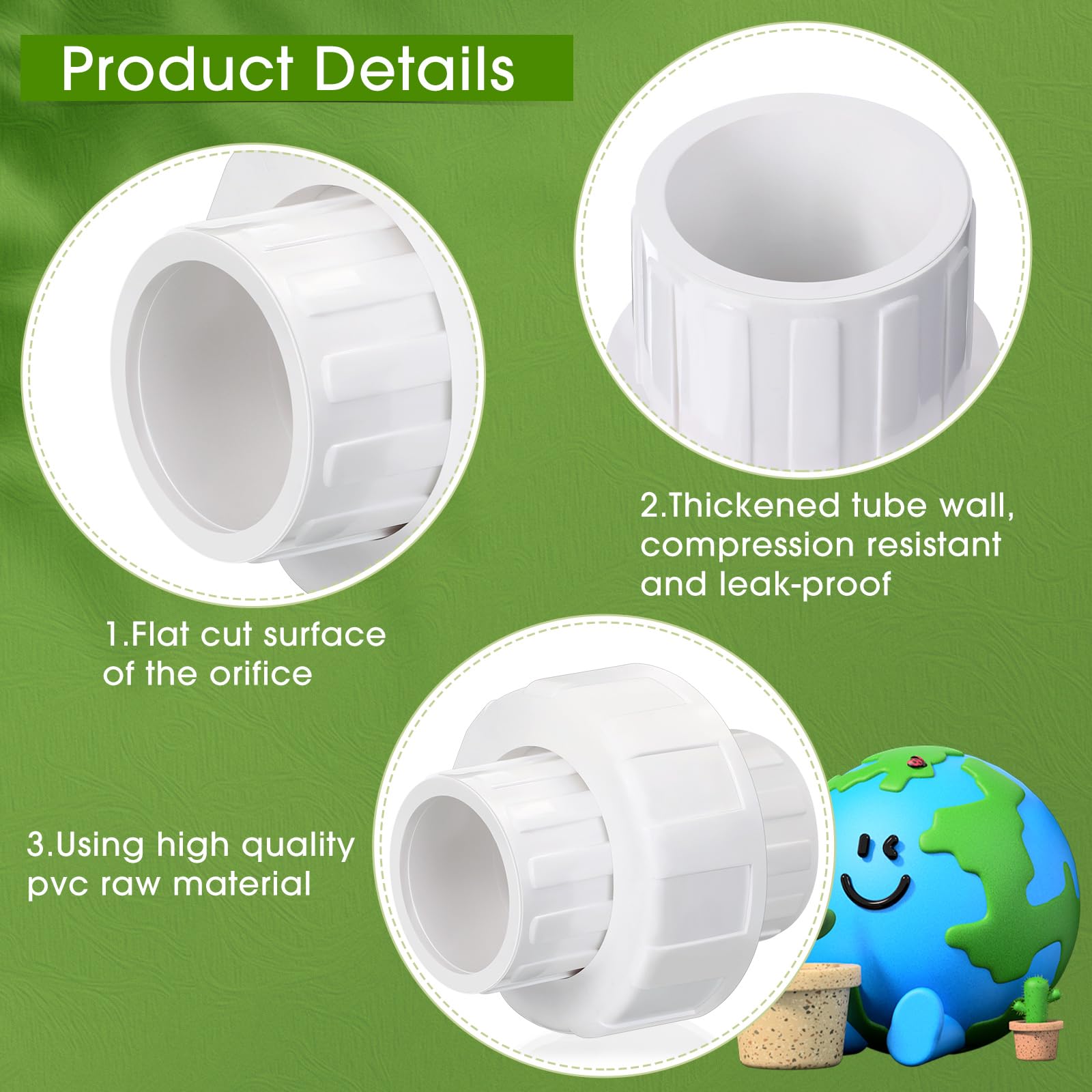 Snapklik.com : Pangda 12 Pcs PVC Union Coupling Pipe Fitting PVC Slip ...