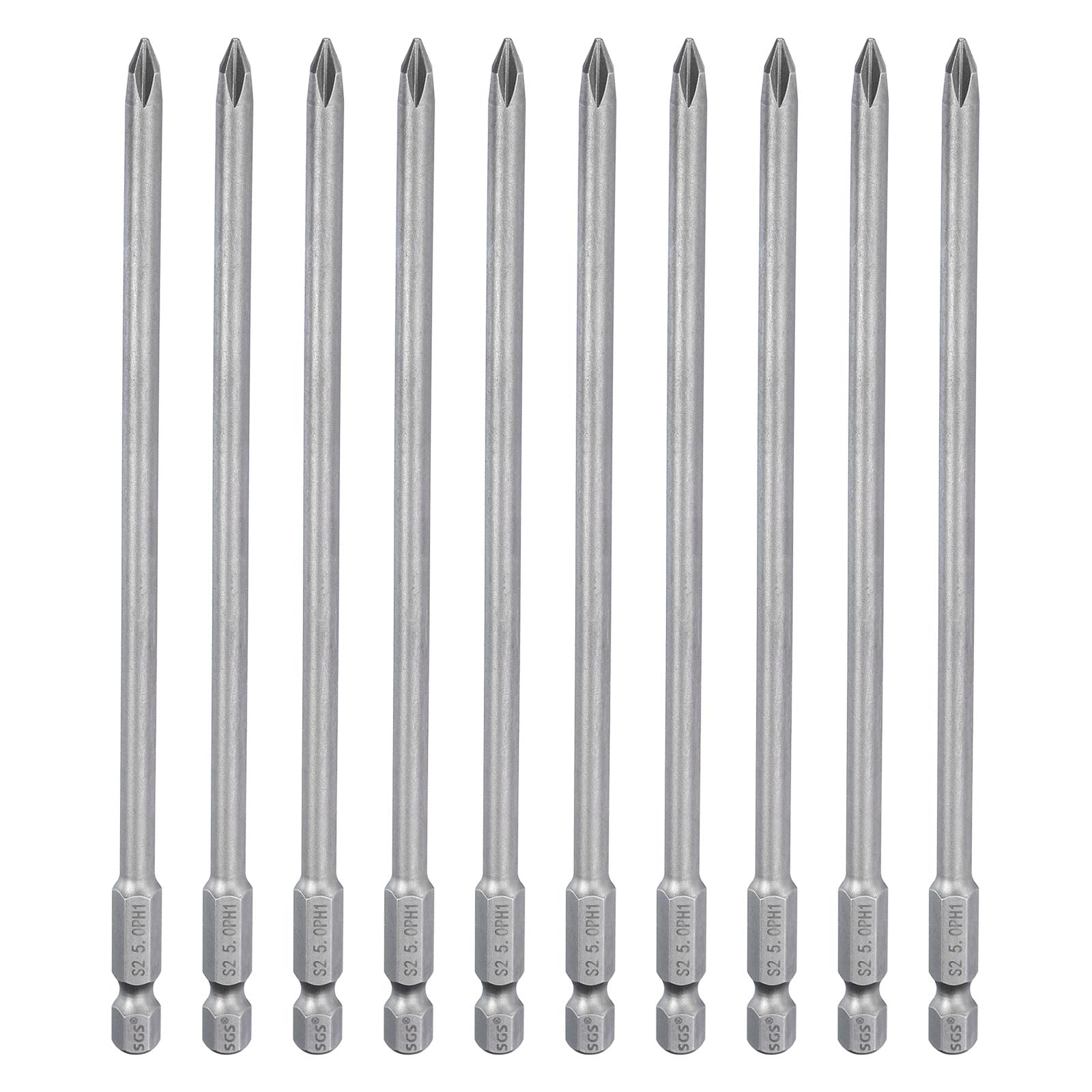 HARFINGTON 10pcs #1 Phillips Screwdriver Bit PH1 1/4" Hex Shank 6 ...