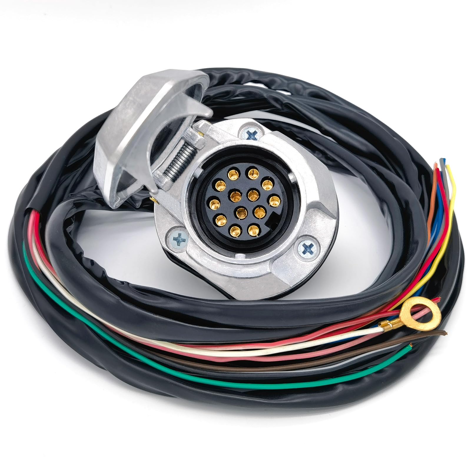 Amazon.fr : AOJO Faisceau Prise remorque 13 Broches avec 2 m câble 13 ...