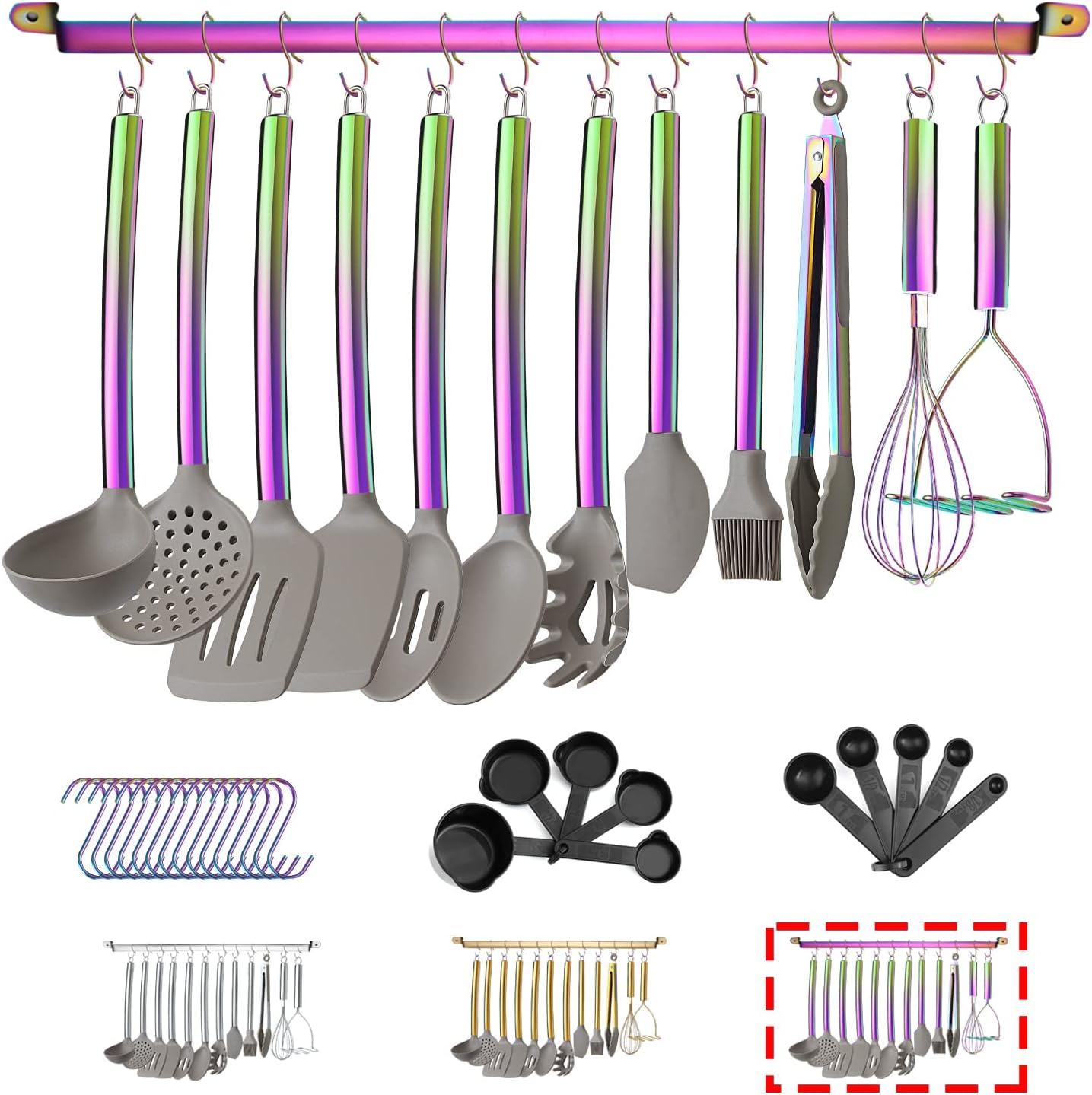 Amazon.com: Kitchen Utensils Set, 12 Pieces Cooking Utensils Set With ...