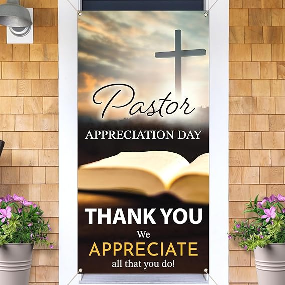 Amazon.com: Buxiuer Pastor Appreciation Month Door Cover Thank You ...