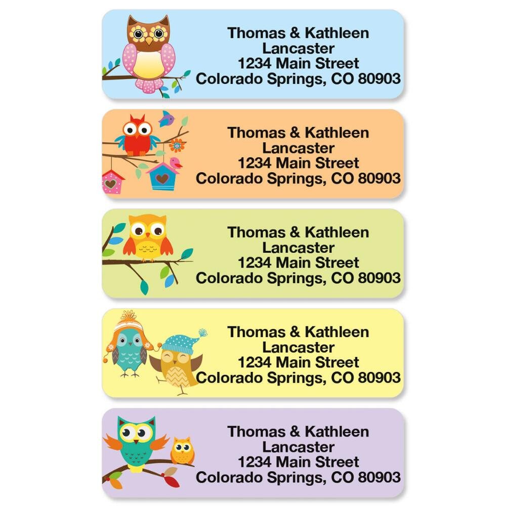 Owl Return Address Labels Amazon.com : Owls Seasonal Rolled