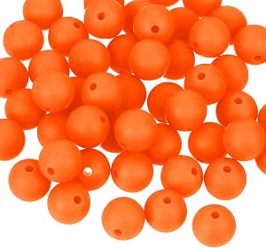 Amazon.com: uxcell 50Pcs 9mm Silicone Beads, Round Loose Rubber Bead ...
