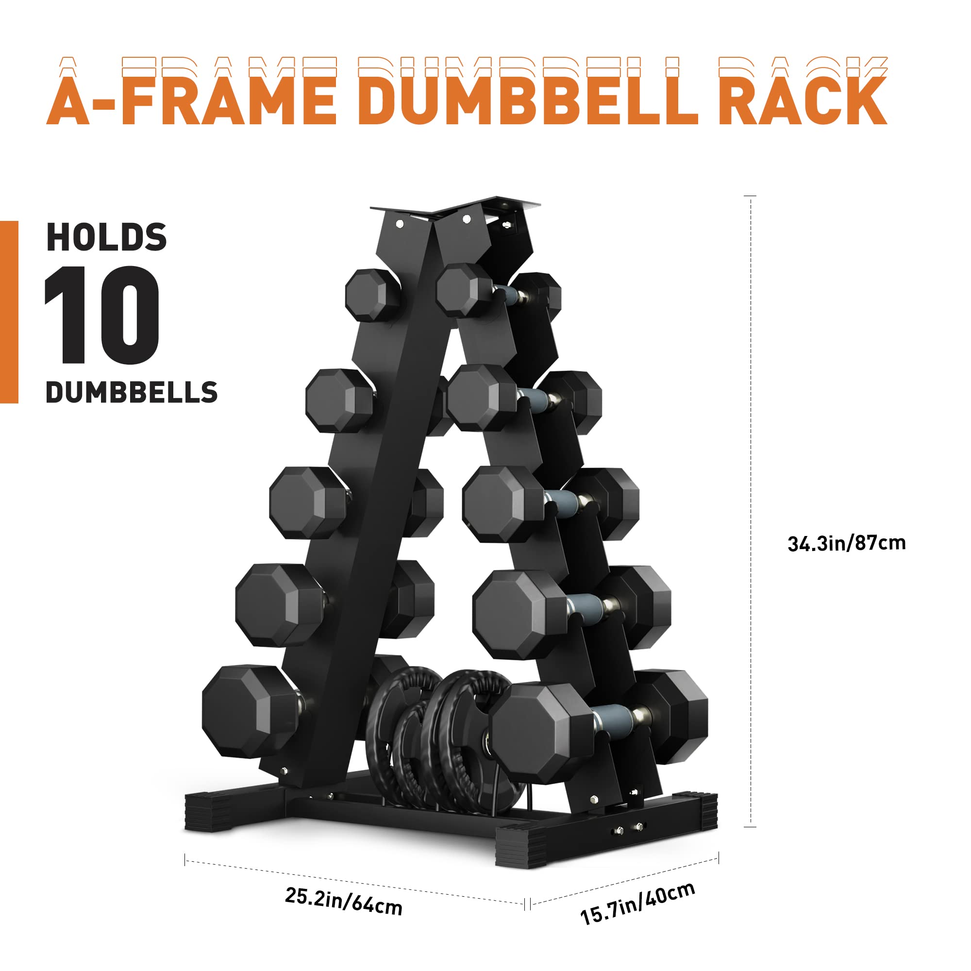 Snapklik.com : A-Frame Dumbbell Rack, Weight Rack For Home Gym,5 Tier ...