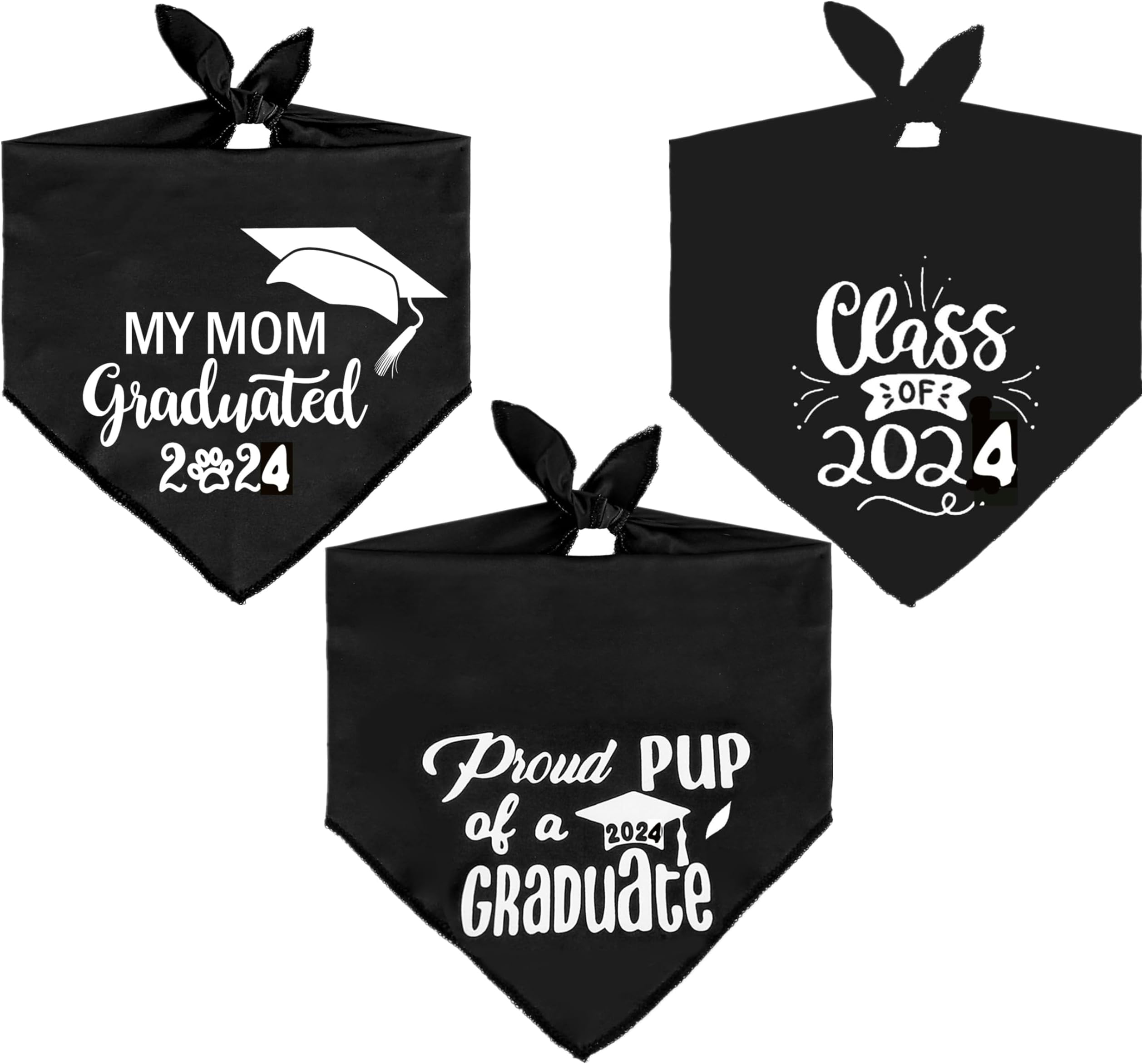 Amazon.com : 6 Pieces 2024 Graduation Dog Bandana Graduation Triangle ...
