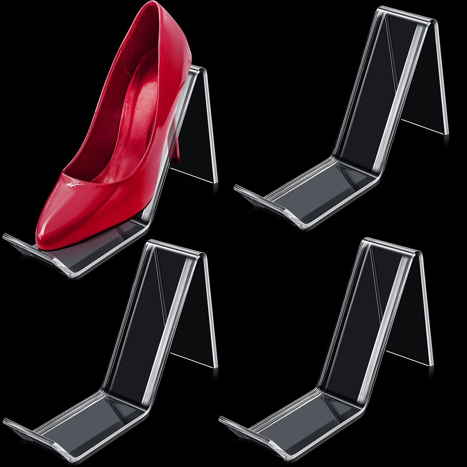 Amazon.com: Wresty 2 Pair/4 Pcs Acrylic Shoe Store Display Stands Clear ...