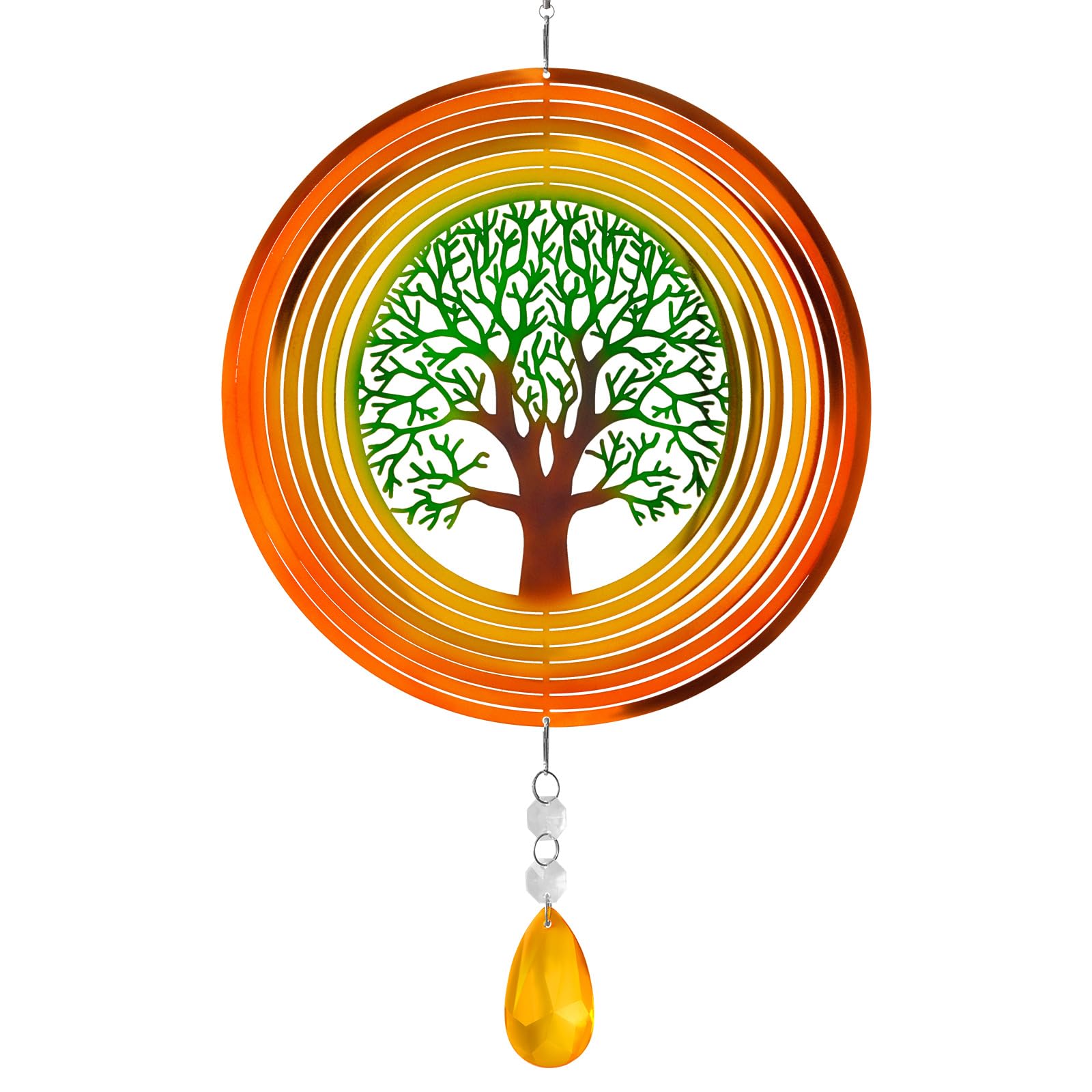 Amazon.com: Tree Life Stainless Steel 3D Wind Spinner Worth Gift Indoor ...