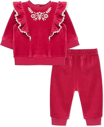 Amazon.com: Little Me Clothes for Baby Girl's and Boy's Velour ...