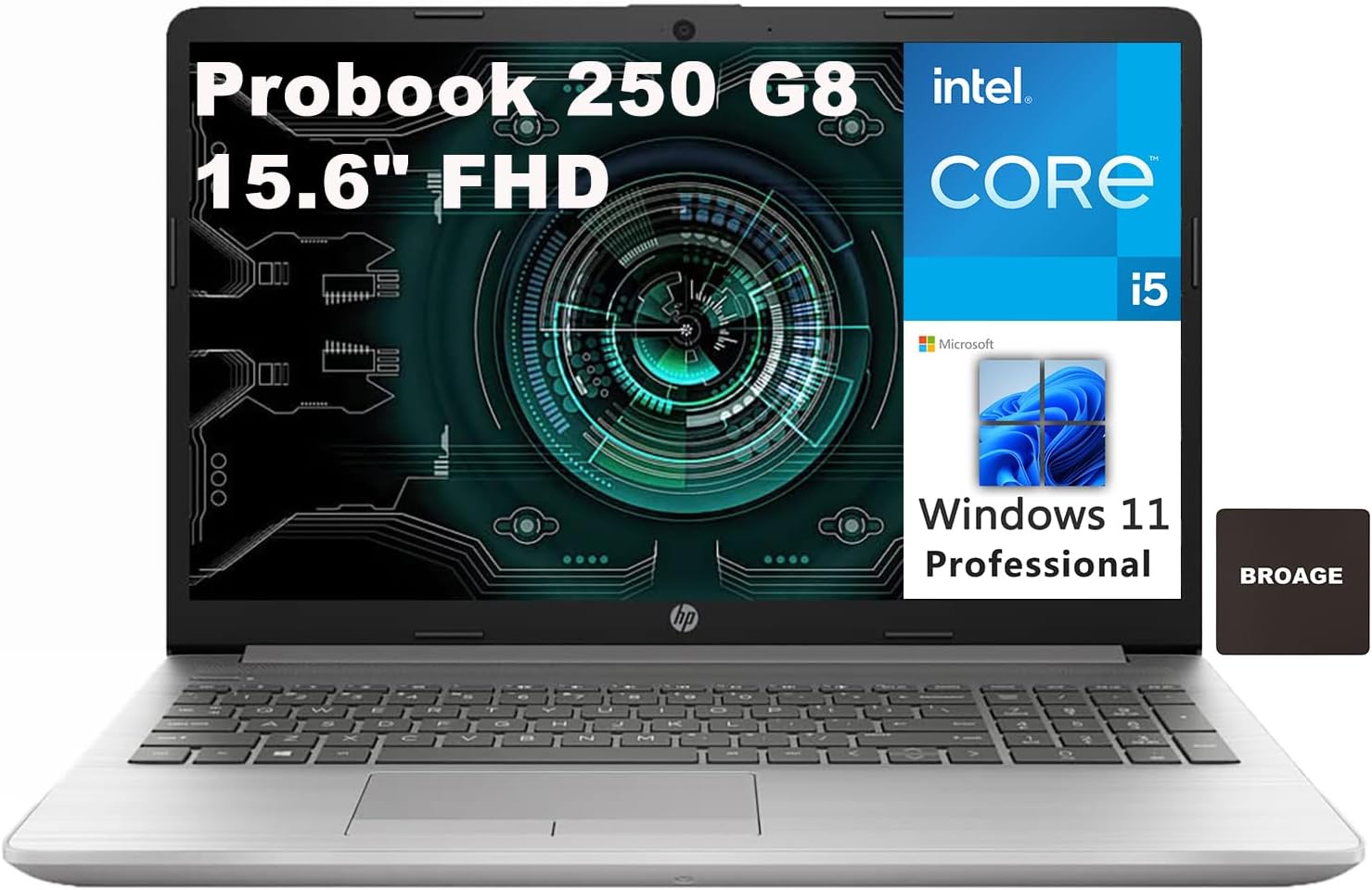 HP Probook 250 G8 15.6" FHD Business Laptop Computer, Intel Core i5 ...