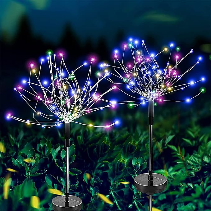 Saponhonix Luci Solari per Giardino, 2 Pezzi Luci Solari Impermeabili, 120 LED Lucine da Esterno ...