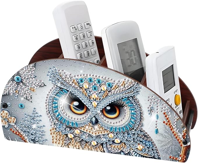 Amazon.com: JISHSHAY Diamond Painting Remote Control Holder Owl Diamond ...