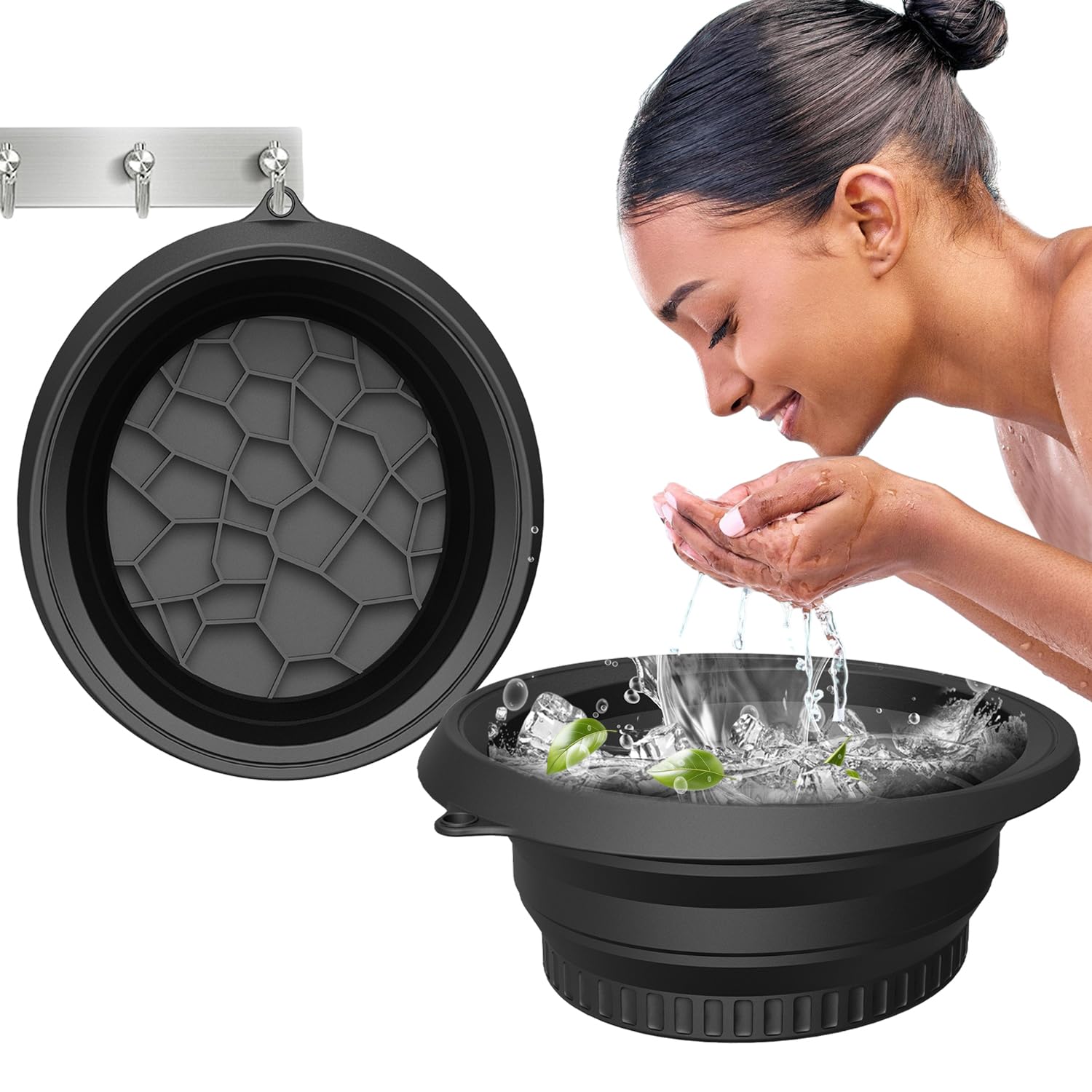 Amazon.com : Semaiki Silicone Face Bowl for Ice Bath, Facial Basin with ...
