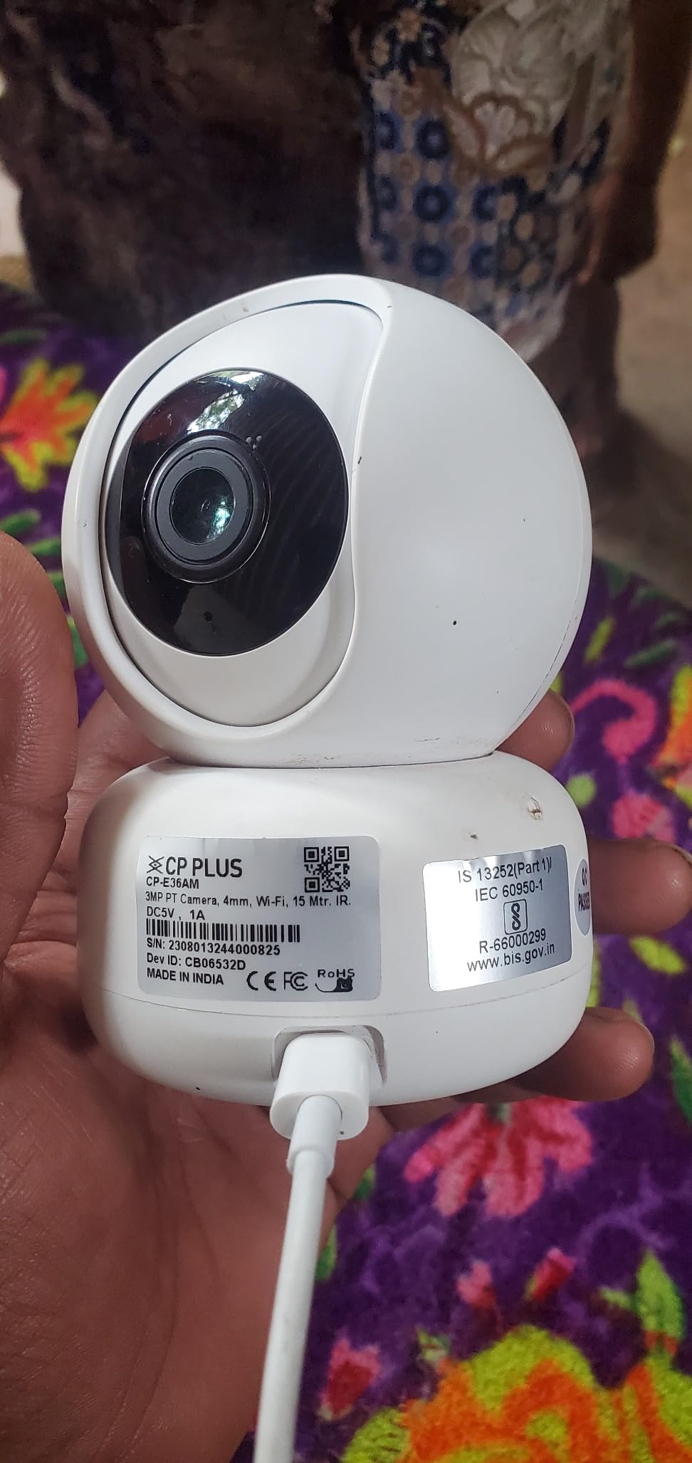 Buy CP PLUS 3MP Full HD Smart Wi-Fi CCTV Home Security Camera | 360 ...