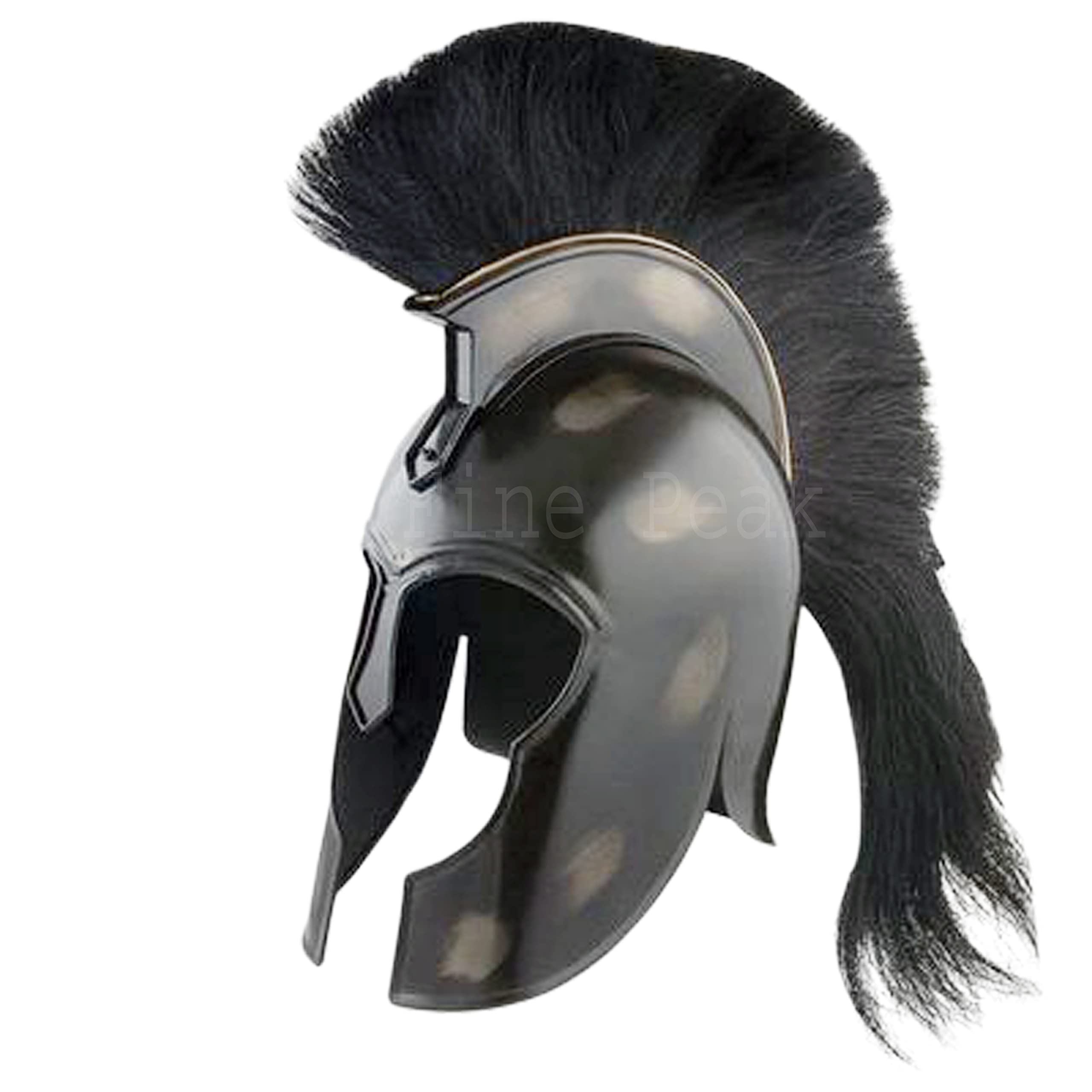 Buy Medieval Trojan Helmet Black Coated Corinthian Trojan Helmet with ...