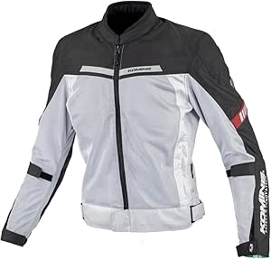 Amazon.co.jp: コミネ(KOMINE) 2025モデル バイク用 07-177 JK-177 エニグマライト ハーフメッシュジャケット Light Grey Black XL ...