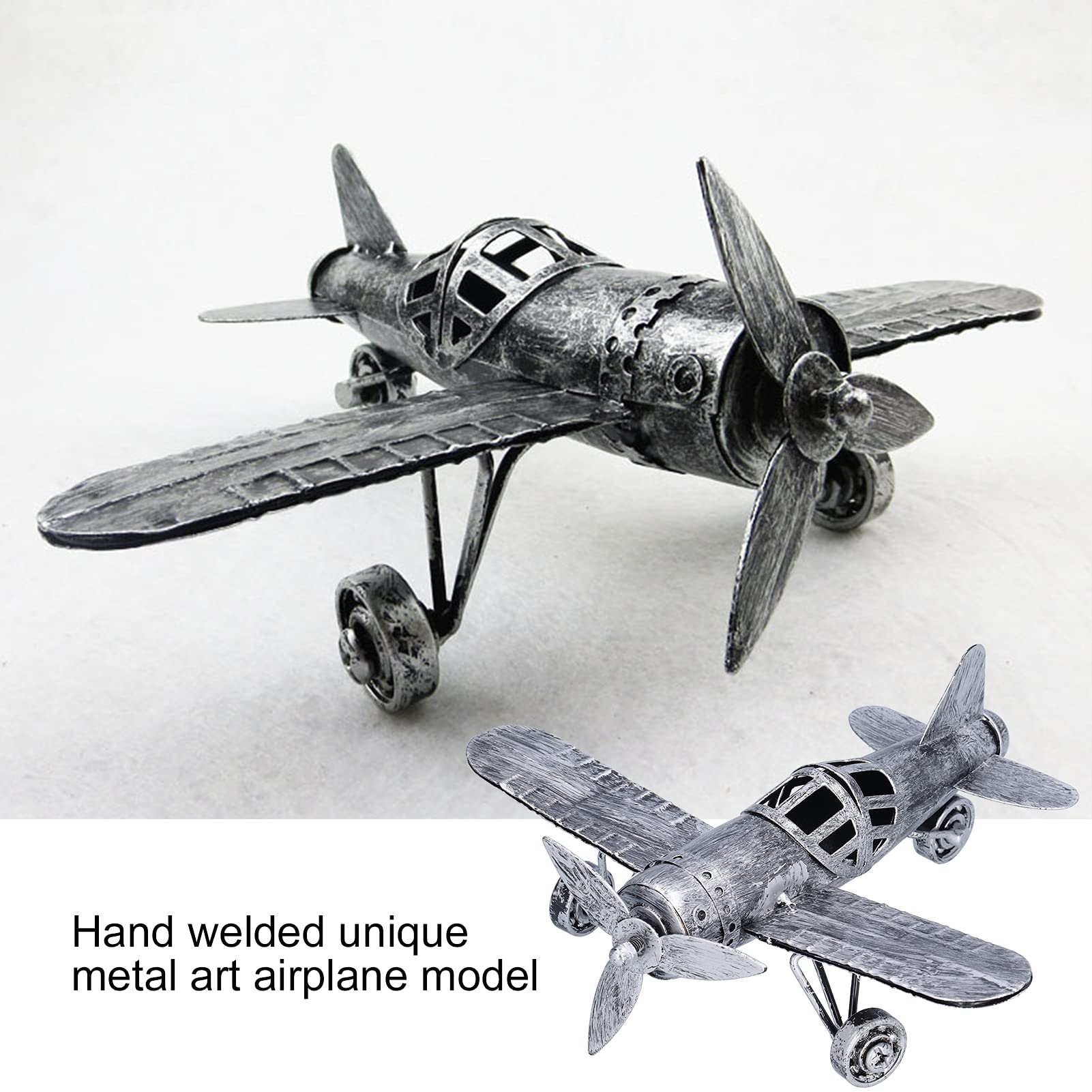 Antique Metal Airplanes Vintage Folk Art Metal Airplane Hand Made