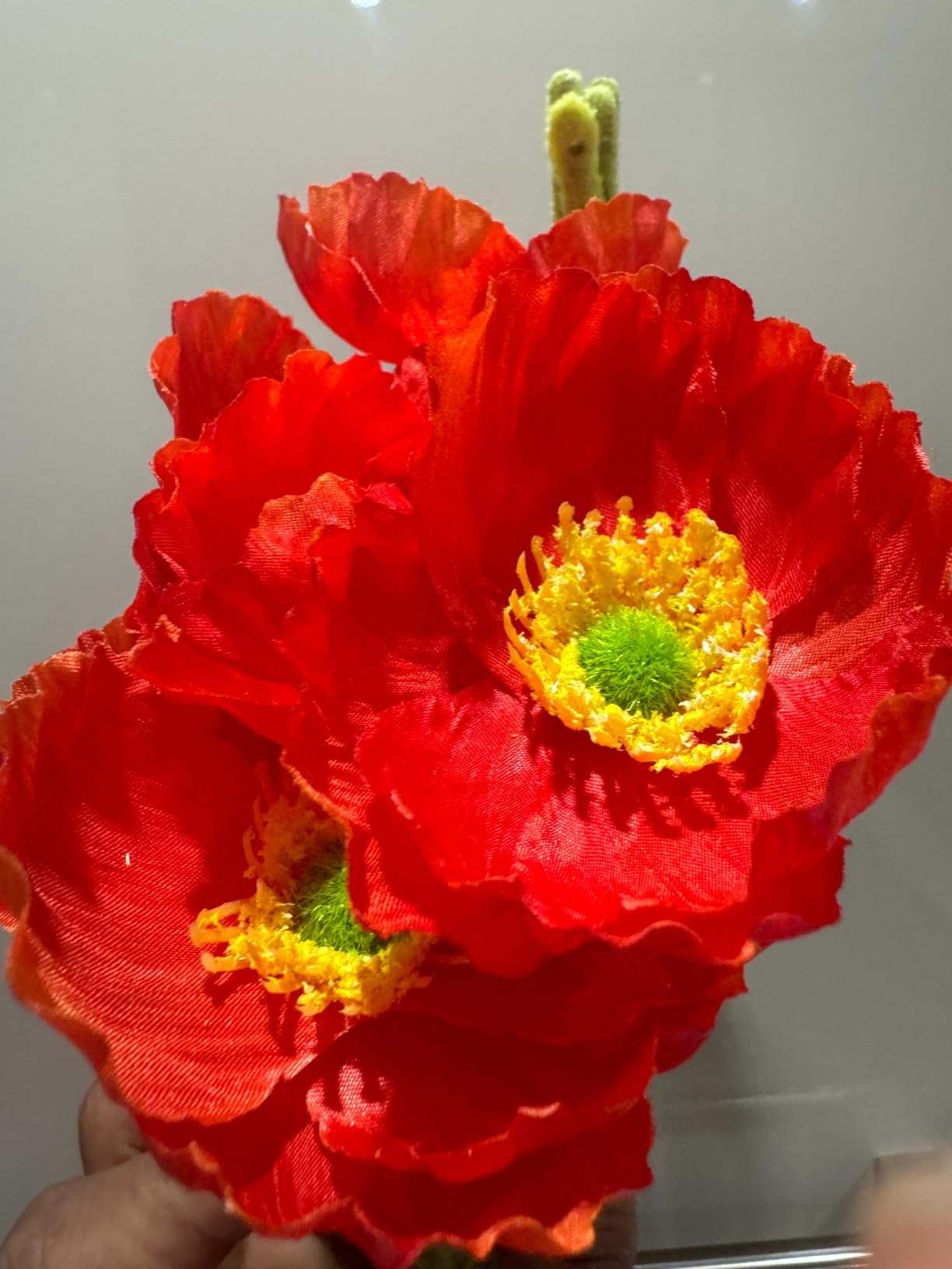 Artificial Flowers Poppy Silk Flowers with Stems, Faux Poppy Flowers ...