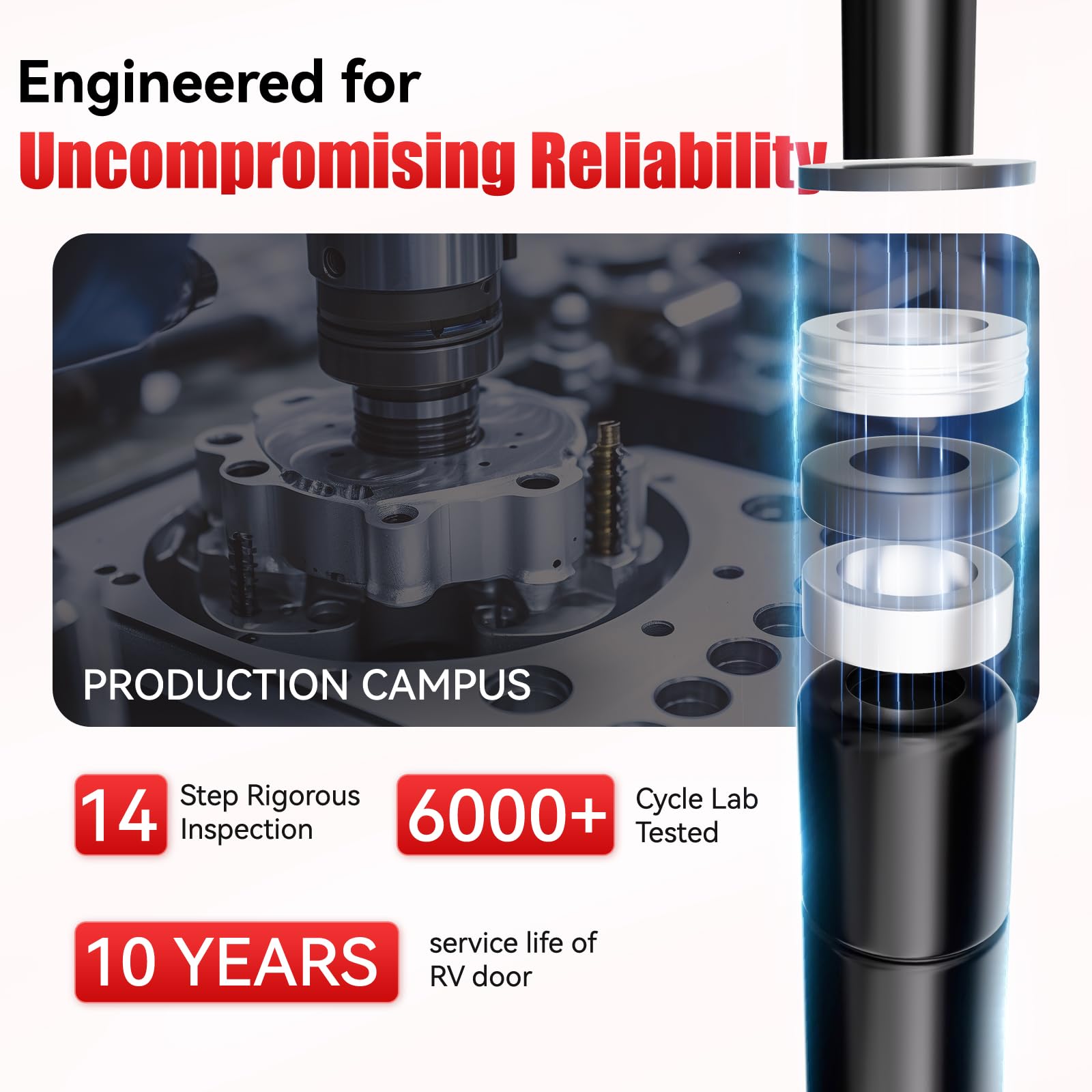 Snapklik.com : 17Inch 120Lb/534N Gas Struts Shocks Springs 17.10in Lift ...