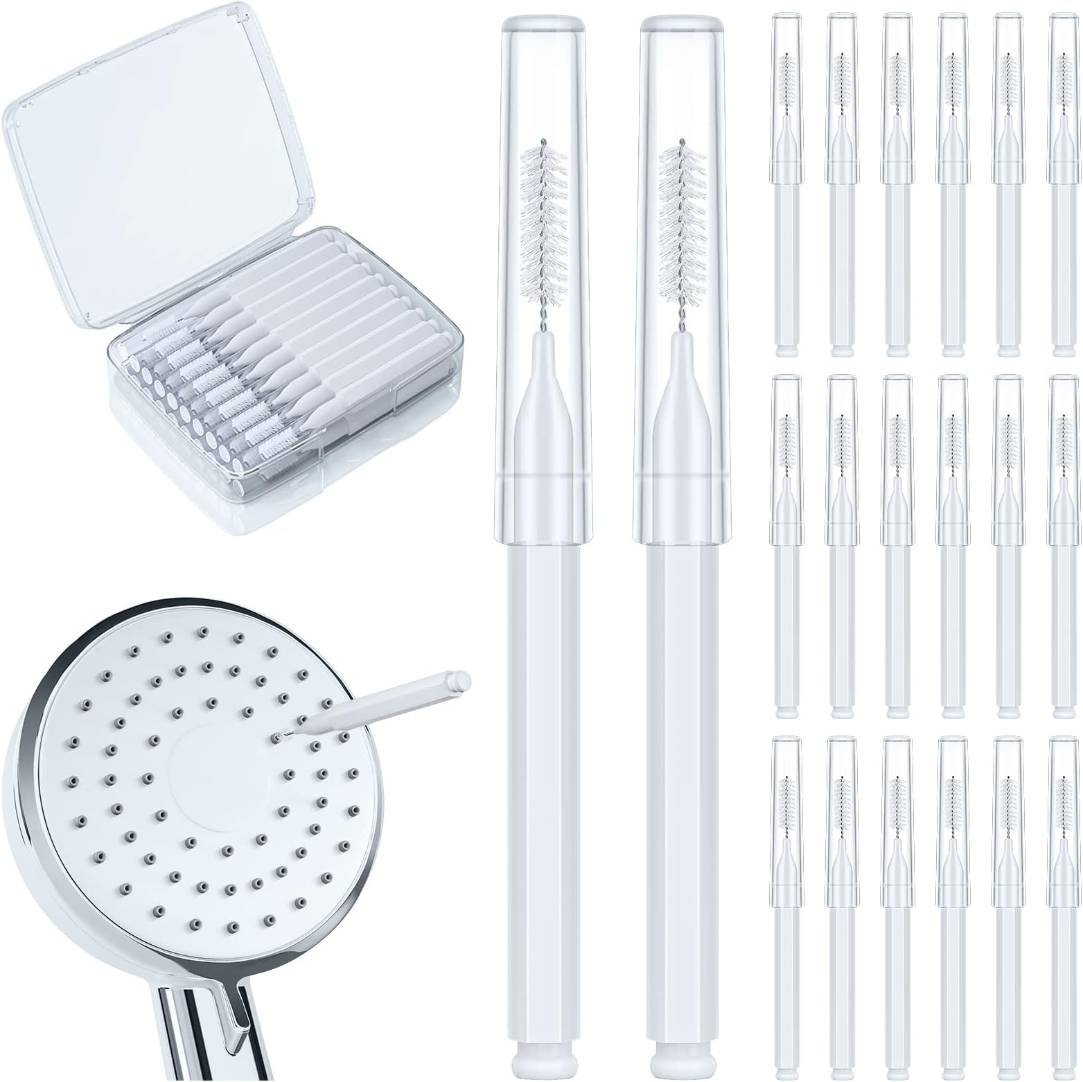 Amazon.com: 20PCS Shower Hole Cleaning Brush, Shower Head Cleaner ...