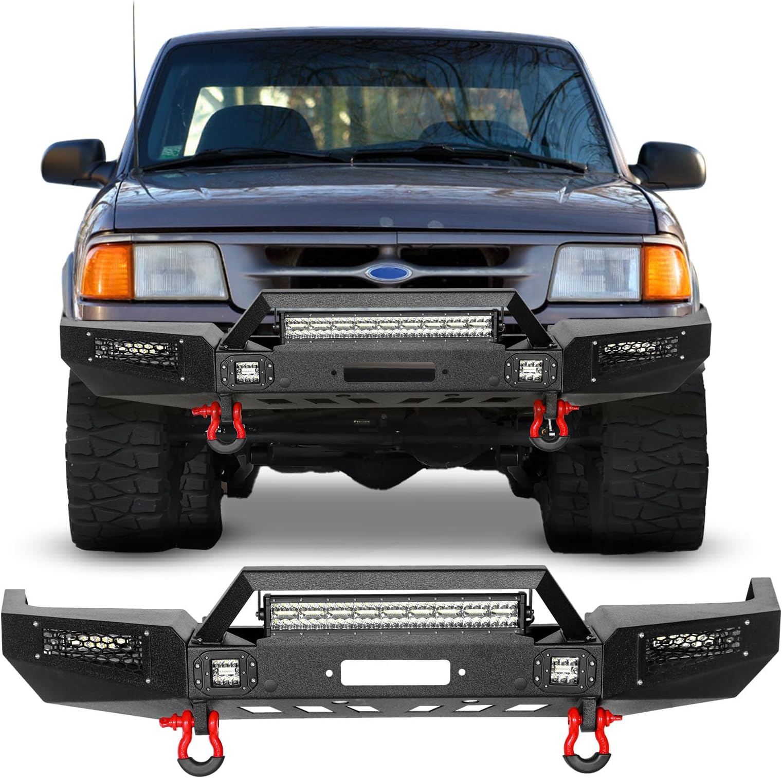 Amazon.com: Vijay Front and Rear Bumper Compatible with 1993-1997 Ford ...