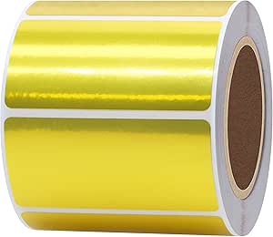 Amazon.com : Hybsk 2x1 Inch Gold Direct Thermal Labels for Shipping ...