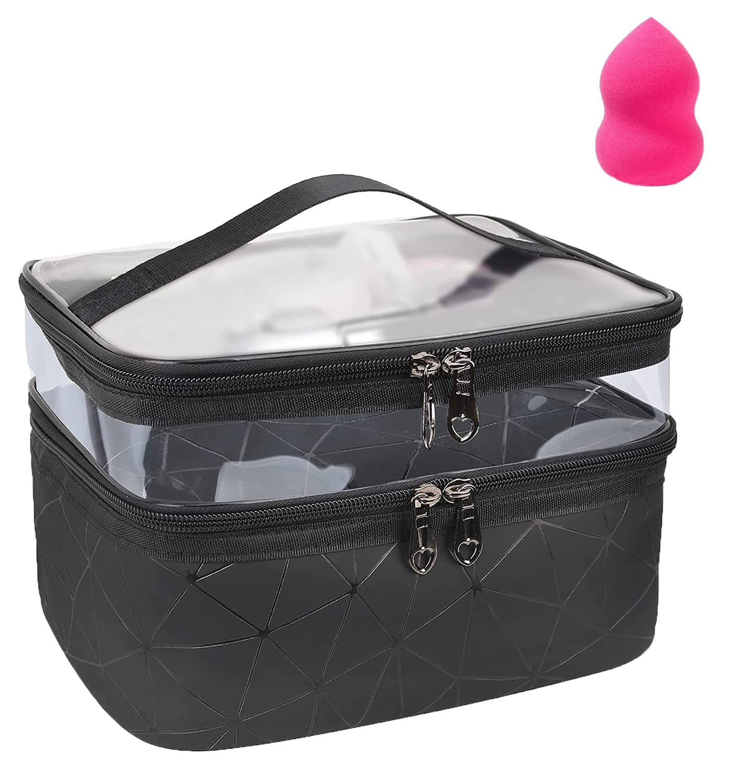 Buy Oceanevo Dual Layer Makeup Bag, Makeup Pouch for Women, Cosmetic ...