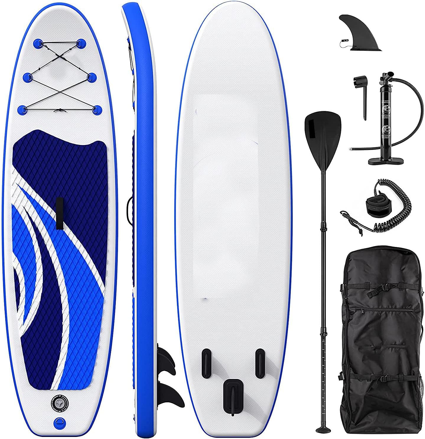 Amazon.com : MYSPORT Inflatable Stand Up Paddle Board (Blue) : Sports ...