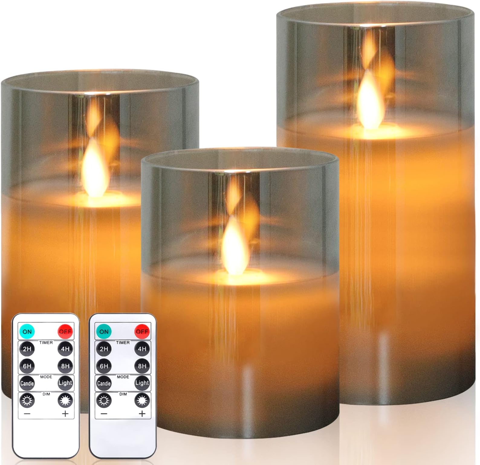 Bougies à LED de VIPNAJI, 3pc Ensemble de Bougies décoratives 10/12.5 ...