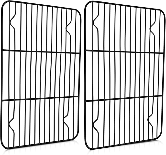 Amazon.com: Cooling Baking Rack Set of 2, E-far 11.7” x 9” Non-stick ...