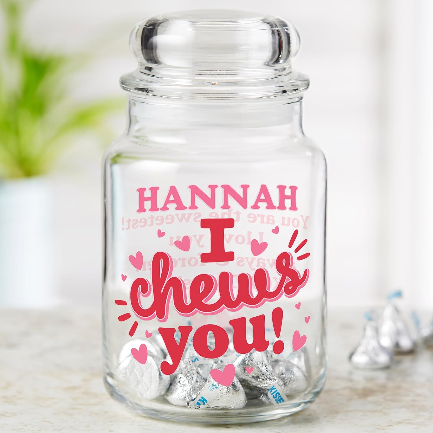 Amazon.com: Personalization Universe I Chews You Personalized Candy Jar ...