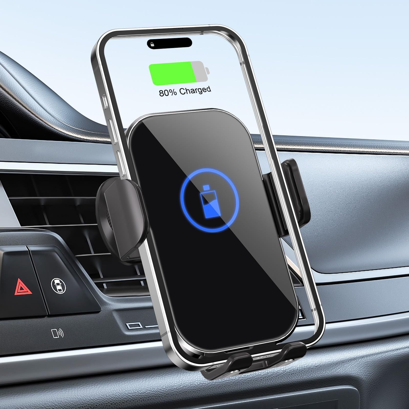 Amazon.com: OBRFFE Wireless Car Charger Mount Auto-Clamping, Dual-Coil ...