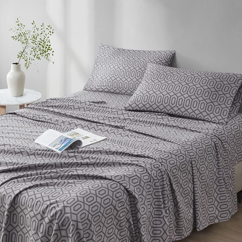Amazon.com: Comfort Spaces 100% Cotton Sheet Set Breathable ...