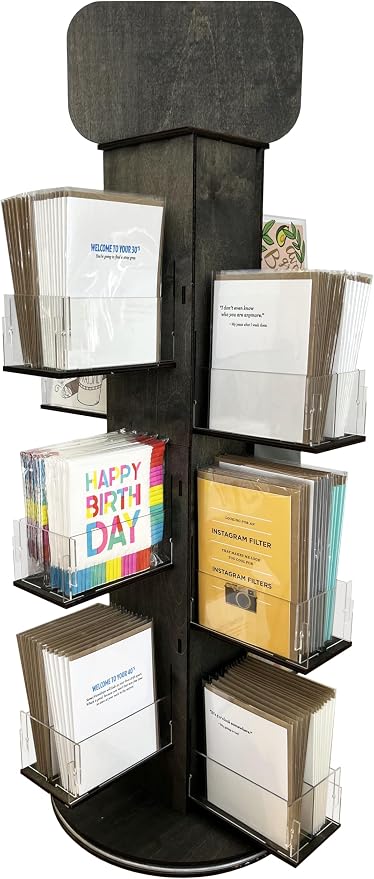 Amazon.com: 4-Sided Rotating Display Stand - Stationary, Greeting Cards ...