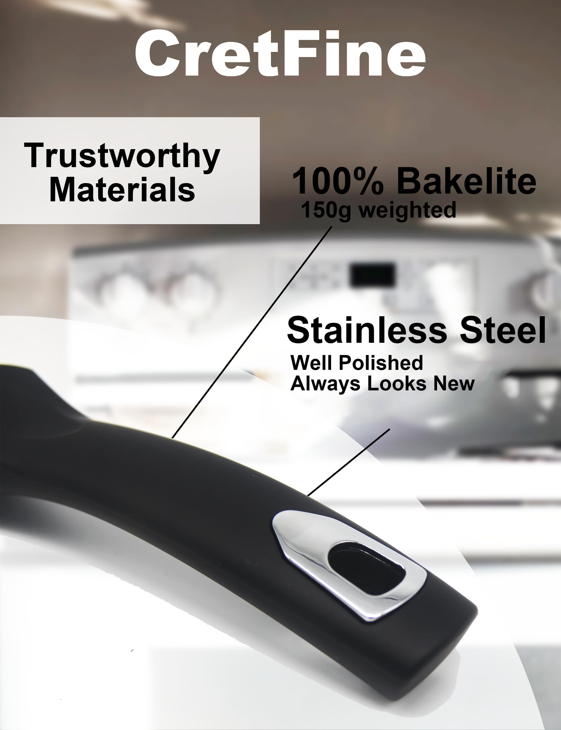 Snapklik.com : Pan Handle Replacement, 8" Fry Pan Replacement Handle ...