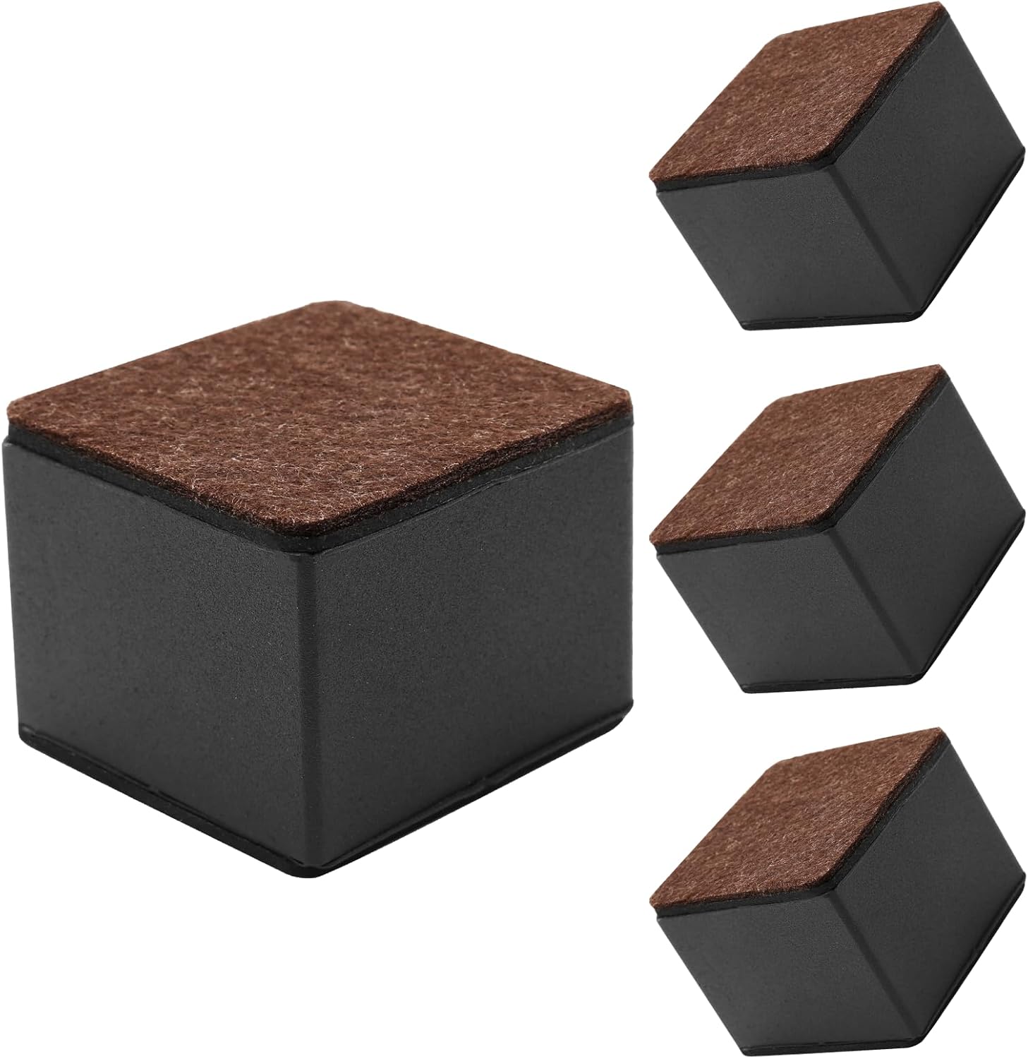 Amazon.com: Biaungdo 4 Pcs Self-Adhesive Furniture Risers, Square ...