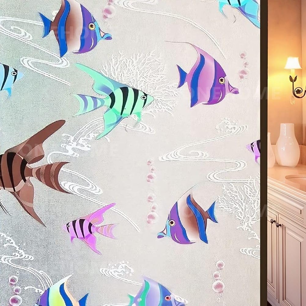 Buy ONEHOME Premium Vinyl Stained Window Glass Film (16x36 Inch) - Self ...